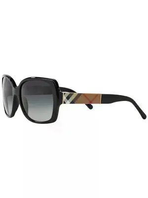 Burberry Check Detail Oversized Sunglasses