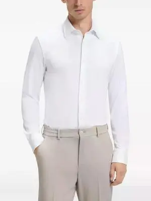 BOSS Slim-fit Shirt In Italian-made Performance-stretch Jersey