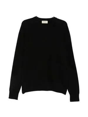 ATOMO FACTORY Crew-neck Ribbed-trim Sweater - Black