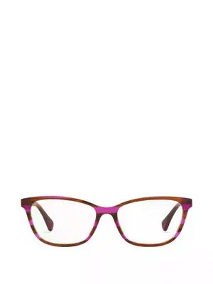 RALPH EYEWEAR Striped Glasses - Brown