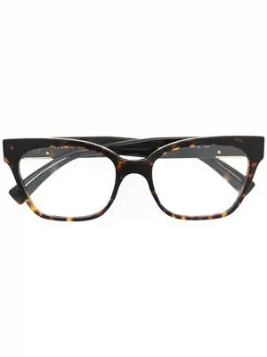 Versace Medusa-motif Square-frame Glasses - Brown