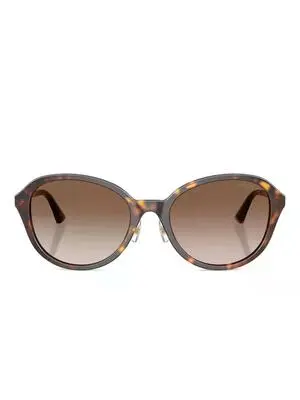 JIMMY CHOO Tortoiseshell Oval-frame Sunglasses - Brown