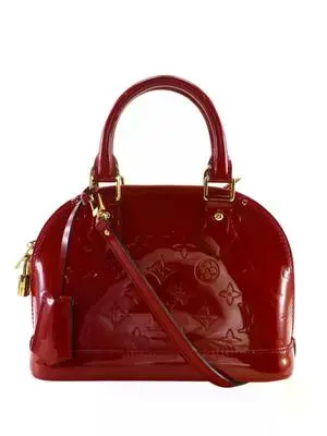 LOUIS VUITTON 2013 Monogram Vernis Alma Bb Satchel - Red
