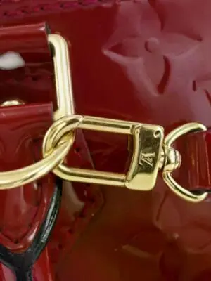 LOUIS VUITTON 2013 Monogram Vernis Alma Bb Satchel - Red