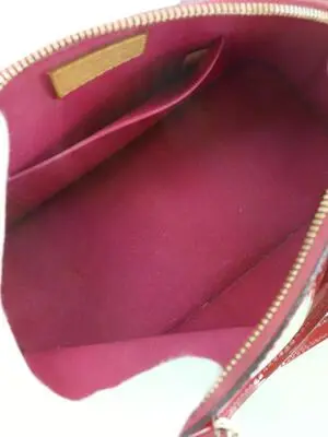 LOUIS VUITTON 2013 Monogram Vernis Alma Bb Satchel - Red