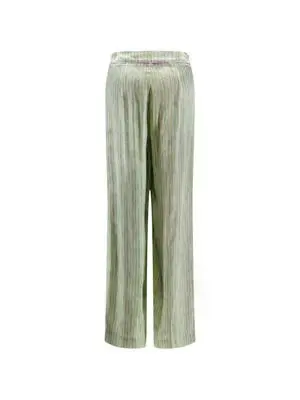 BYE FIRENZE Striped Pleated Palazzo Pants