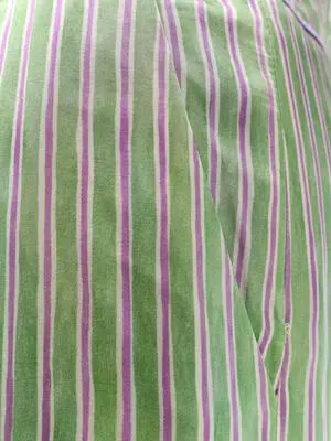 BYE FIRENZE Striped Pleated Palazzo Pants