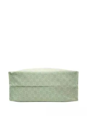 Gucci Large Gg Denim Ophidia Tote Bag