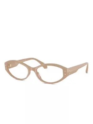 Michael Kors Corvara Oval-frame Studded Glasses