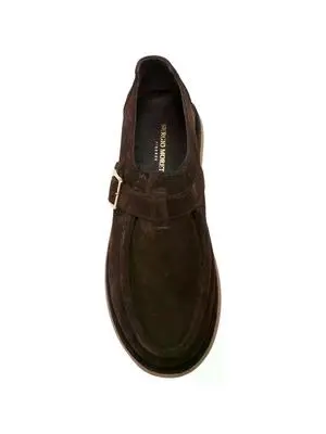 SERGIO MORETTI FIRENZE Suede Buckled Loafers
