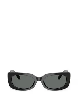 JIMMY CHOO Rectangle-frame Sunglasses - Black