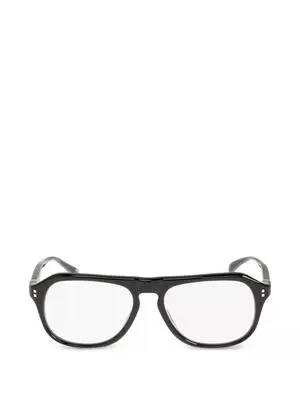 Jacquemus X Linda Farrow Geometric-frame Glasses - Black