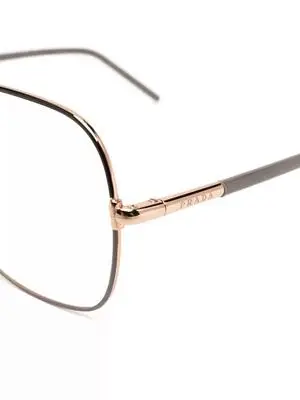 Prada Oval Wire-frame Optical Glasses