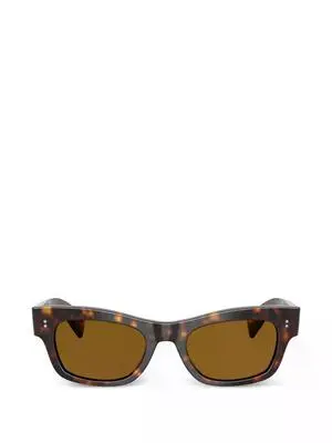 Oliver Spencer Rectangle-frame Sunglasses - Brown
