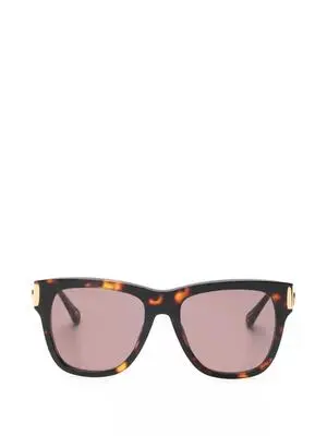 Chloé Gold-tone Rectangle Sunglasses