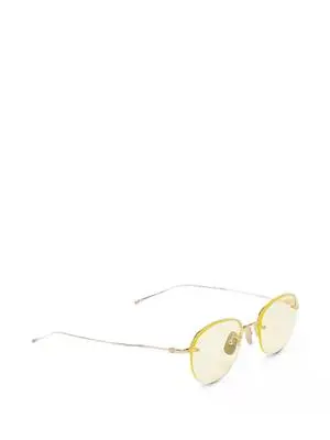 Thom Browne Semi-rimless Oval-frame Sunglasses