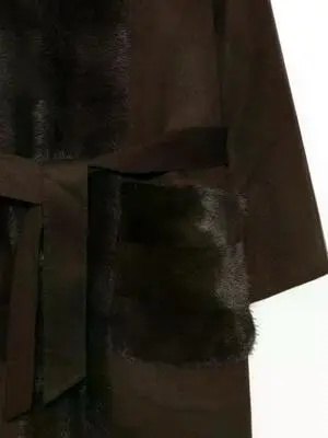 LISKA Fur-trim Hooded Coat