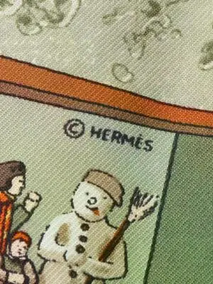 Hermès 2000s Neige D'antan Silk Scarf