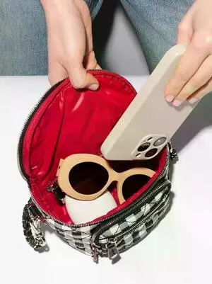 Mz Wallace Micro Crosby Gingham Quilted Crossbody Bag