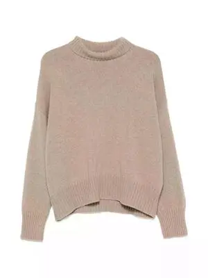 ARAGONA Ribbed-trim Turtleneck Sweater - Neutrals