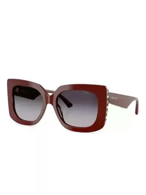 JIMMY CHOO Stud-embellished Square-frame Sunglasses