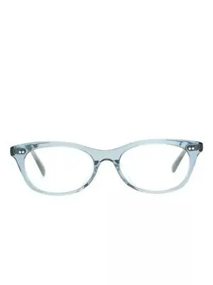 Oliver Spencer Dezerai Rectangle-frame Glasses - Blue