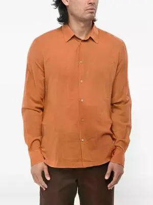 Off-White Embroidered Logo-patch Shirt - Orange