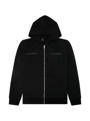 PLEASURES Graphic-print Zip-up Hoodie