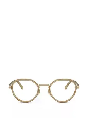 Giorgio Armani Round-frame Tortoiseshell Glasses - Yellow