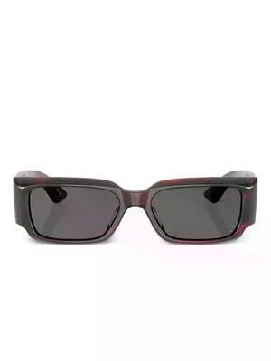 Oliver Spencer 1995c Rectangle-frame Sunglasses - Red