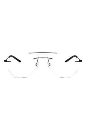 Moncler Rimless Geometric Glasses - Black