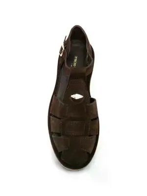 SERGIO MORETTI FIRENZE Suede Caged Sandals