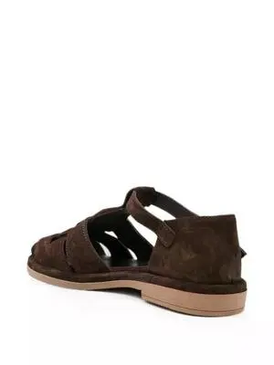 SERGIO MORETTI FIRENZE Suede Caged Sandals