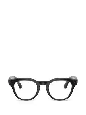 Ray-ban Meta Scriber Round-frame Sunglasses - Black