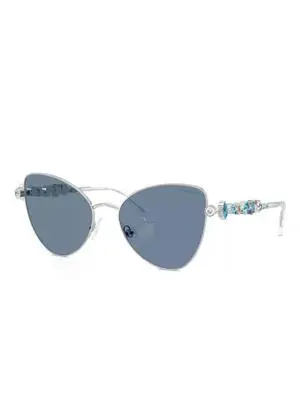 SWAROVSKI Crystal-embellished Cat-eye Sunglasses - Silver