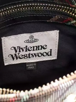 VIVIENNE WESTWOOD Check Orb Shoulder Bag - Brown