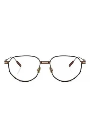 Brunello Cucinelli Geometric Titanium Frames - Brown