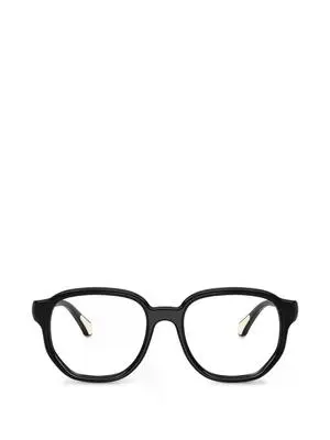 Moncler Shiny Round-frame Glasses - Black