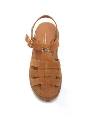 SERGIO MORETTI FIRENZE Buckle-fastening Leather Sandals