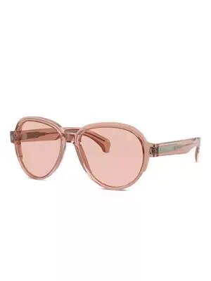Moncler Swanspan Transparent Round-frame Sunglasses - Pink