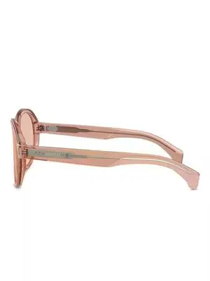 Moncler Swanspan Transparent Round-frame Sunglasses