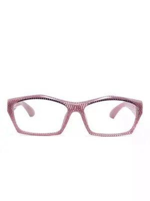 ALAIN MIKLI Rectangle-frame Glasses - Purple