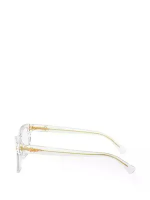POLO RALPH LAUREN EYEWEAR Logo-plaque Square-frame Glasses - White