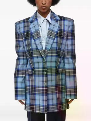 Off-White Tomboy Tartan Blazer - Blue