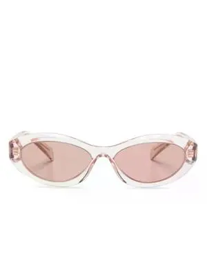 Prada Oval Frame Sunglasses - Pink