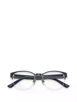 POLO RALPH LAUREN EYEWEAR Half-rim Round Frame Glasses