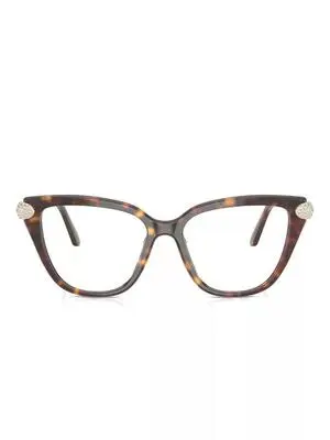 SWAROVSKI Crystal-embellished Cat-eye Glasses - Brown