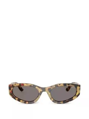 VOGUE EYEWEAR Tortoiseshell-effect Geometric-frame Sunglasses - Yellow