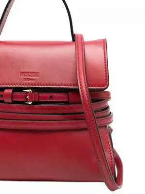 Moschino Tie Me Belt Detail Top-handle Mini Tote Bag - Red