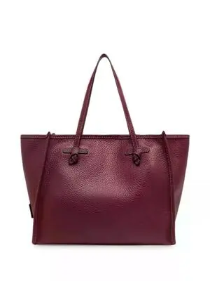 GIANNI CHIARINI Marcella Grained Leather Tote Bag Red
